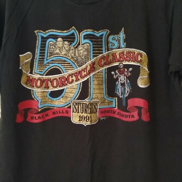 Shirts | Vintage 1991 Sturgis Motorcycle Rally 51 Year Anniversary ...